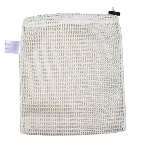 Drawstring Net Bag: Small 9" x 14" With Toggle sky blue
