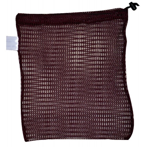 Drawstring Net Bag: Small 9" x 14" With Toggle maroon
