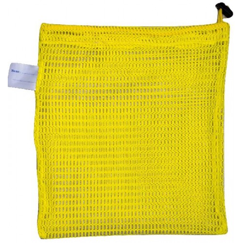 Drawstring Net Bag: Small 9" x 14" With Toggle yellow