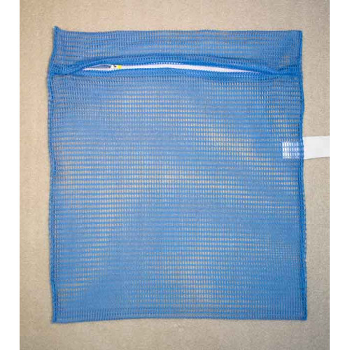 Sky blue zipped net bag for commercial use